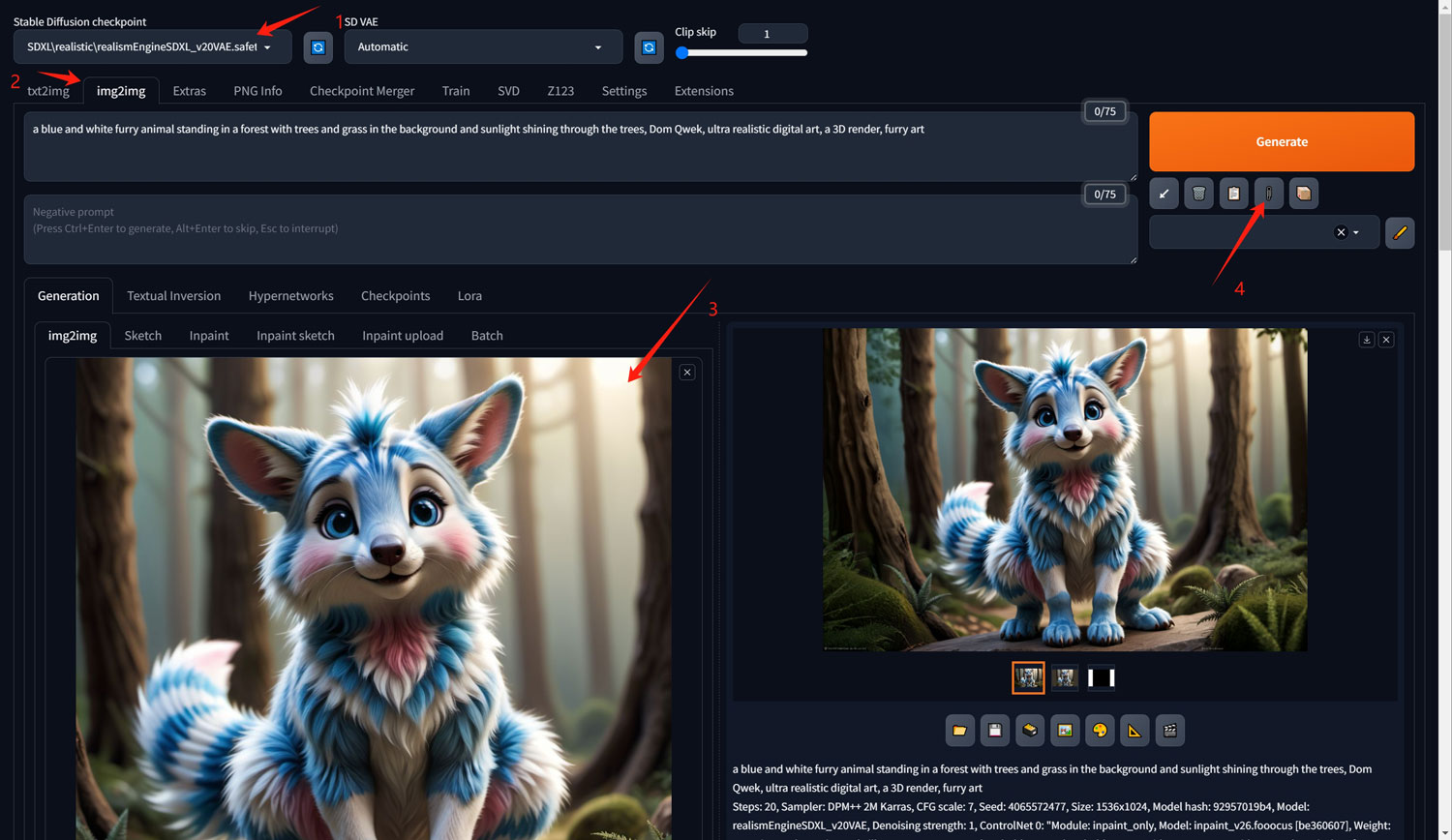 使用Forge中的SDXL和Fooocus修复模型进行outpaint | 草凡博客