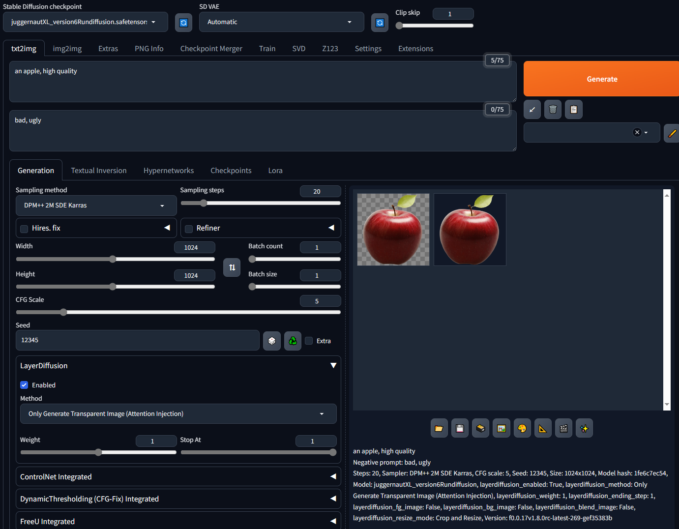 在ForgeUI中安装layerdiffuse扩展，直接生成透明图层 | 兼容SDXL和SD1.5 |AI绘画教程 | 草凡博客 | 第 2 页